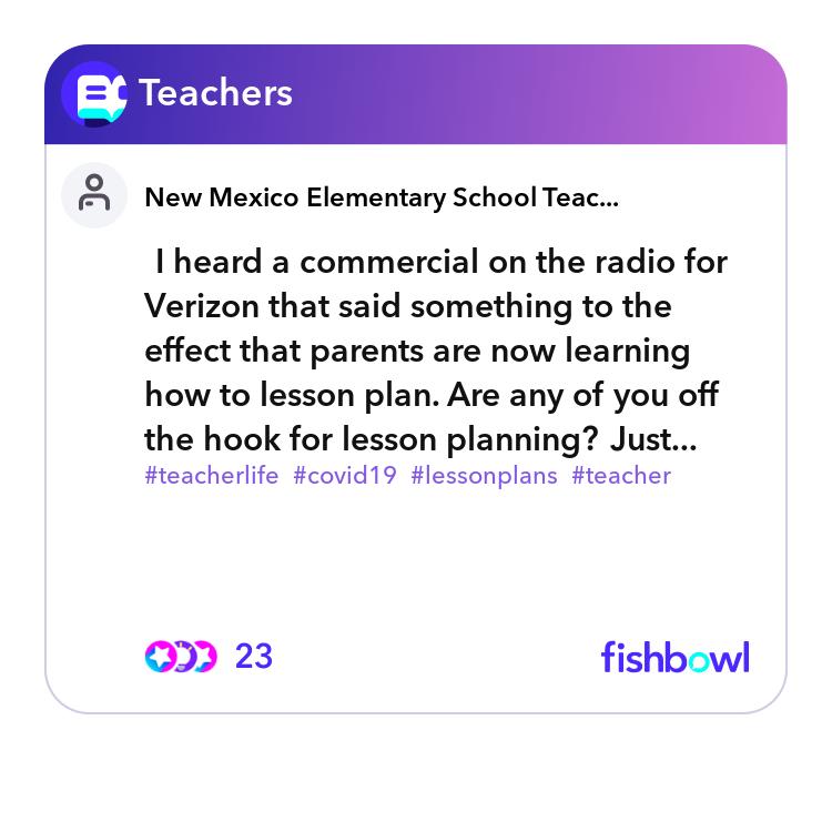 I heard a commercial on the radio for Verizon th... | Fishbowl