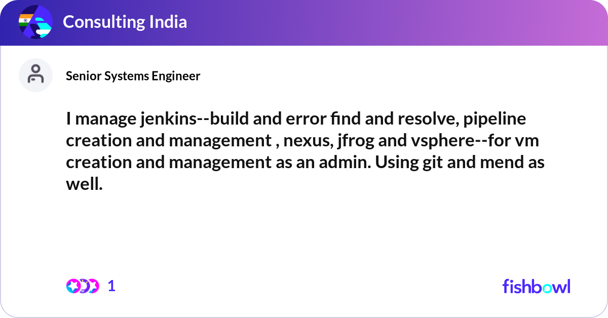 I manage jenkins--build and error find and resolve... | Fishbowl