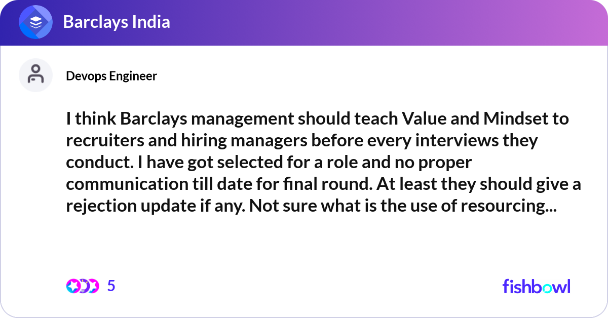 I think Barclays management should teach Value and... | Fishbowl