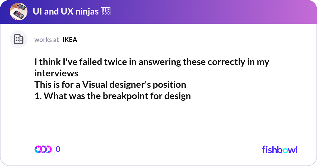I think I've failed twice in answering these corre... | Fishbowl