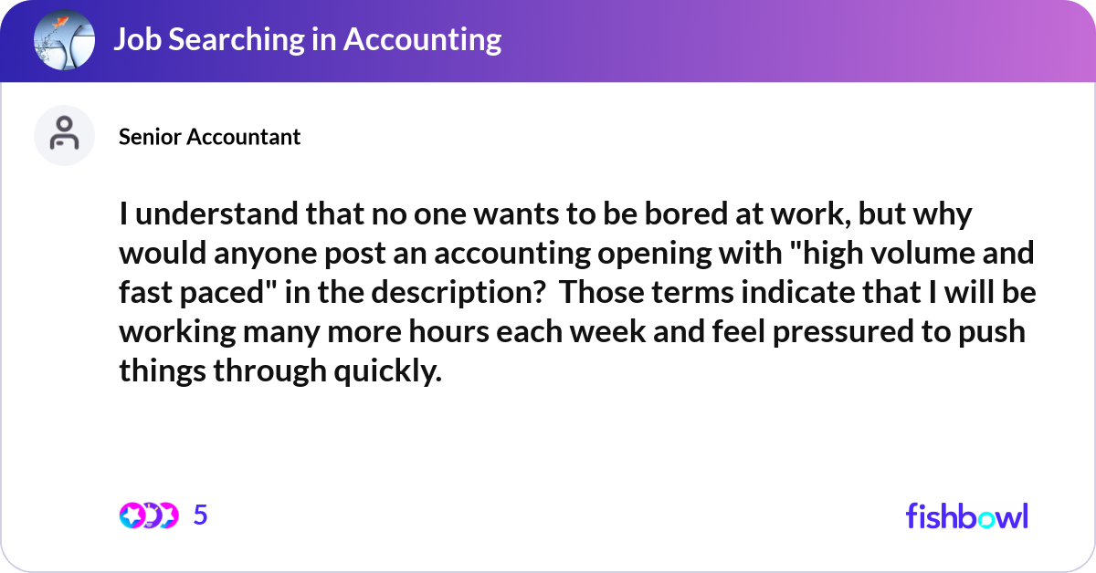 I understand that no one wants to be bored at work... | Fishbowl