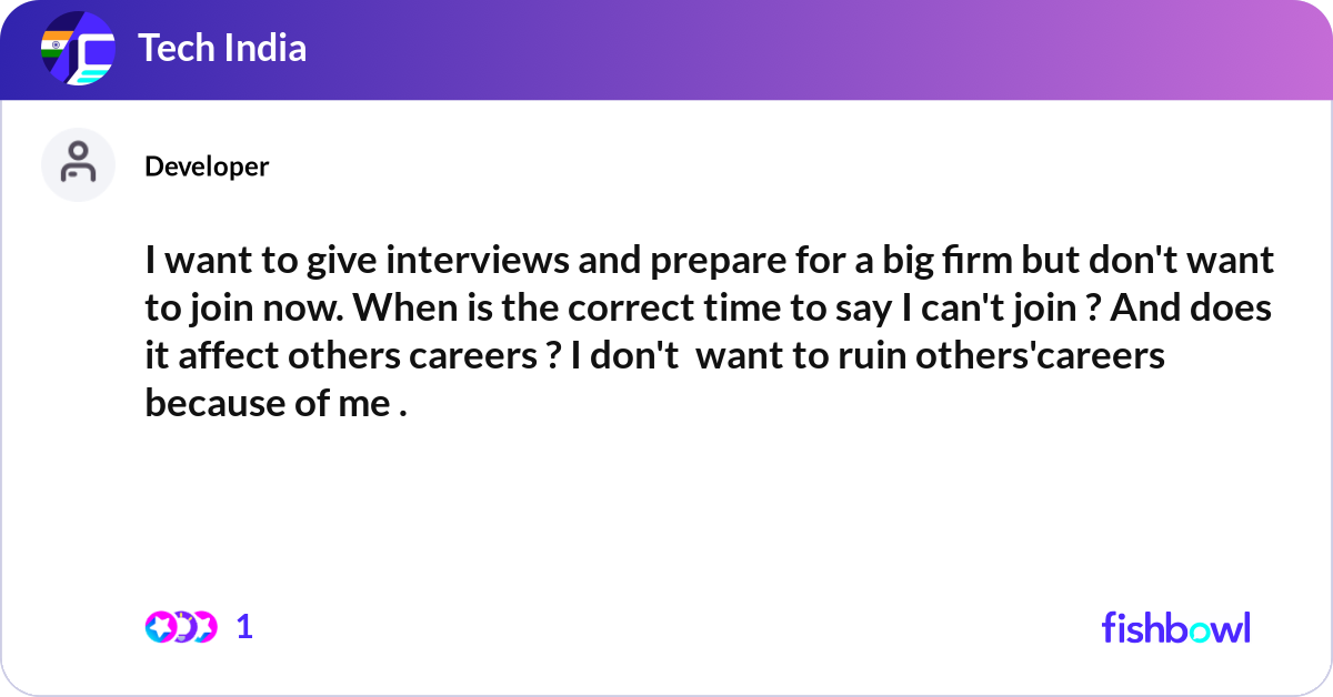 I want to give interviews and prepare for a big fi... | Fishbowl