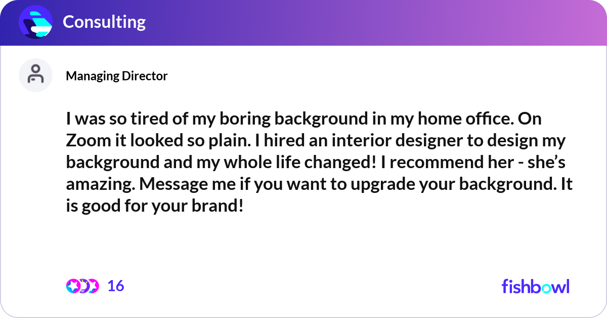 I was so tired of my boring background in my home ... | Fishbowl