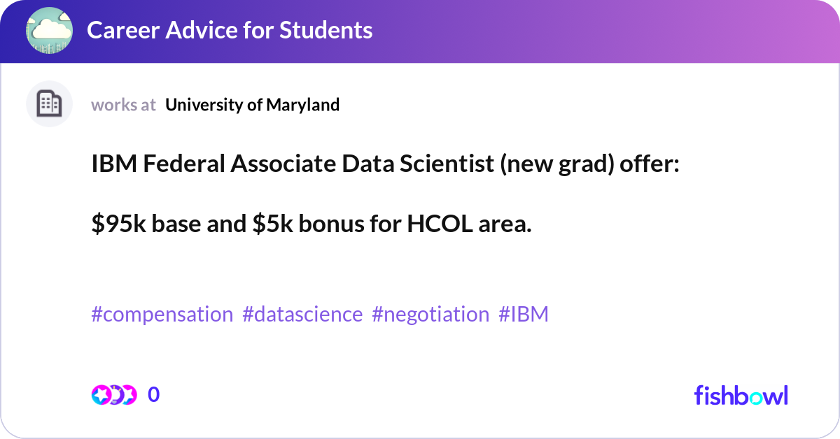 IBM Federal Associate Data Scientist (new grad) of... | Fishbowl
