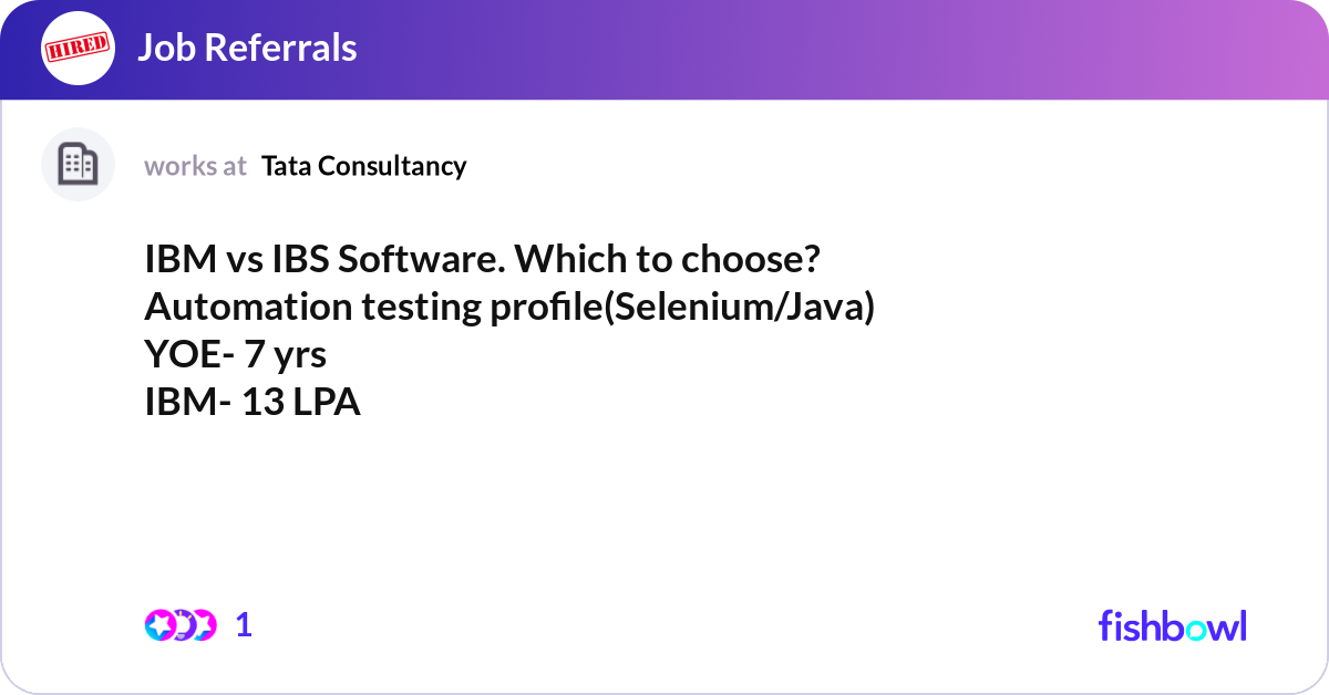IBM vs IBS Software. Which to choose? Automation t... | Fishbowl