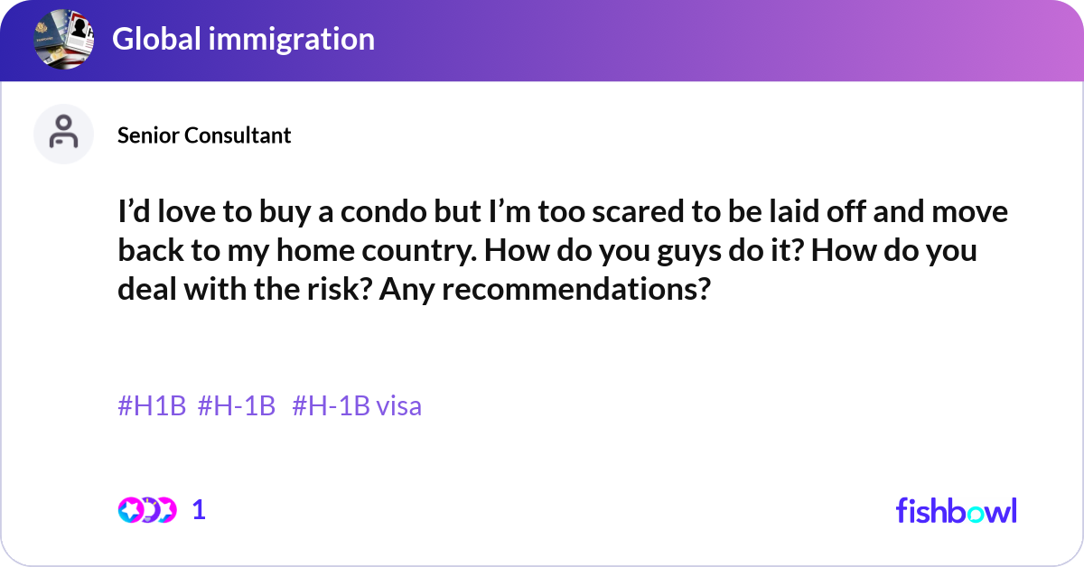 I’d love to buy a condo but I’m too scared to be l... | Fishbowl