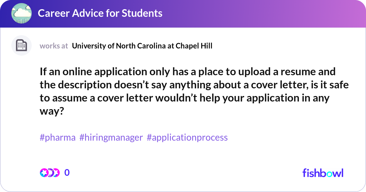 If an online application only has a place to uploa... | Fishbowl