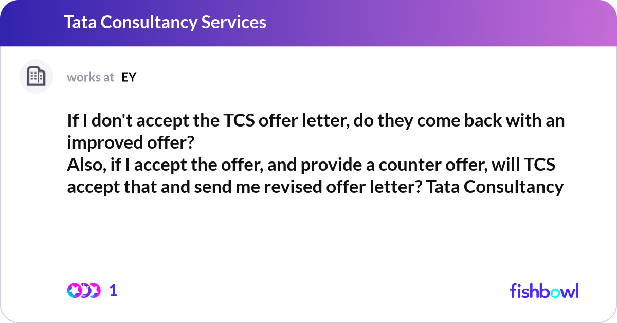 If I don't accept the TCS offer letter, do they co... | Fishbowl