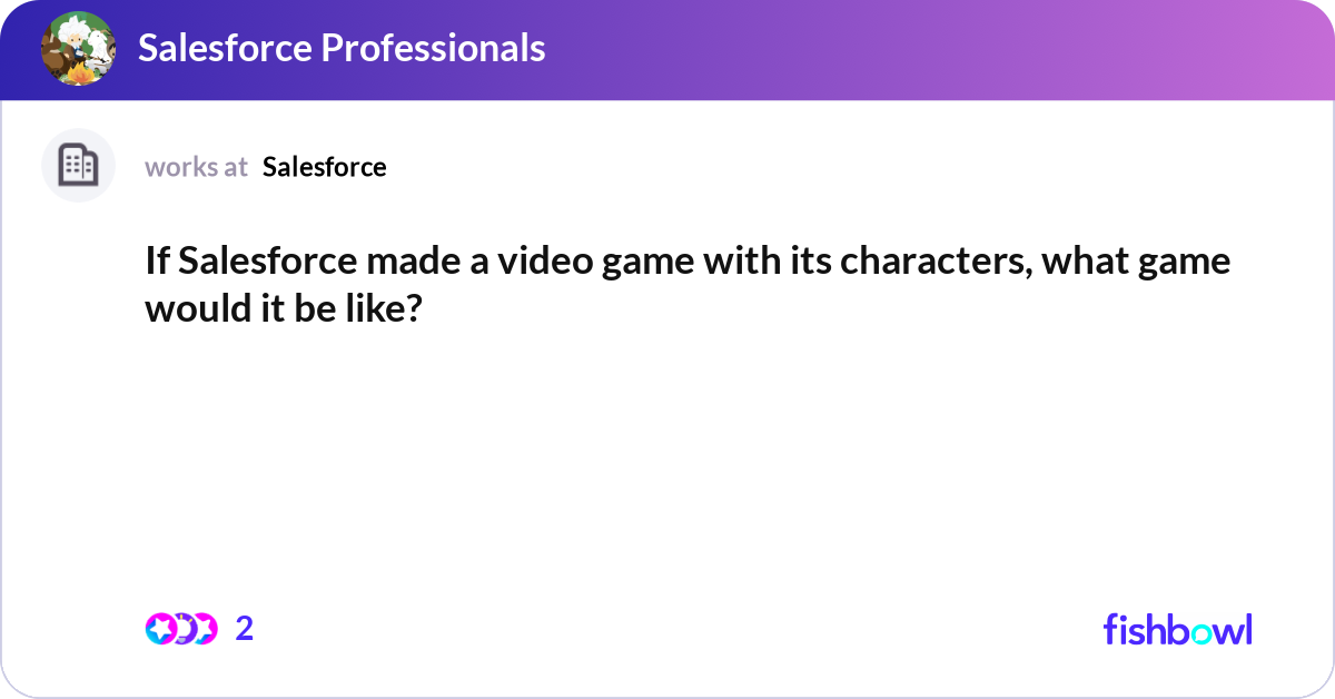 If Salesforce made a video game with its character... | Fishbowl