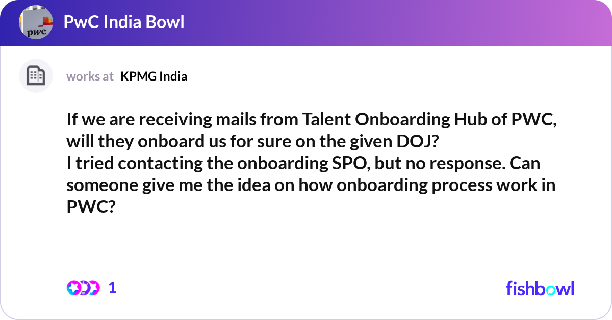 If we are receiving mails from Talent Onboarding H... | Fishbowl