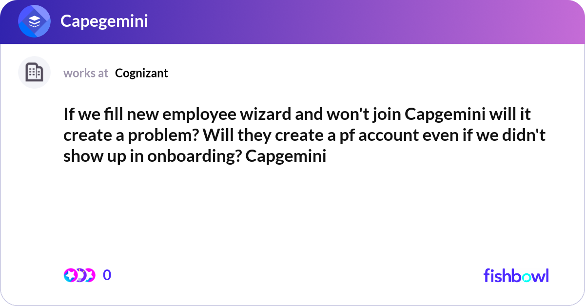 If we fill new employee wizard and won't join Capg... | Fishbowl