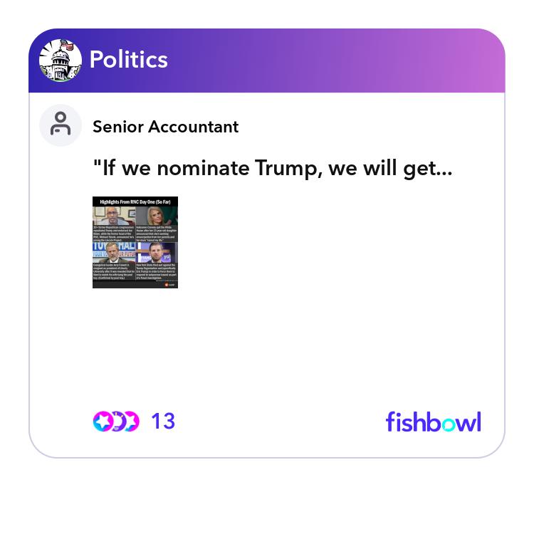 "If we nominate Trump, we will get destroyed......... | Fishbowl