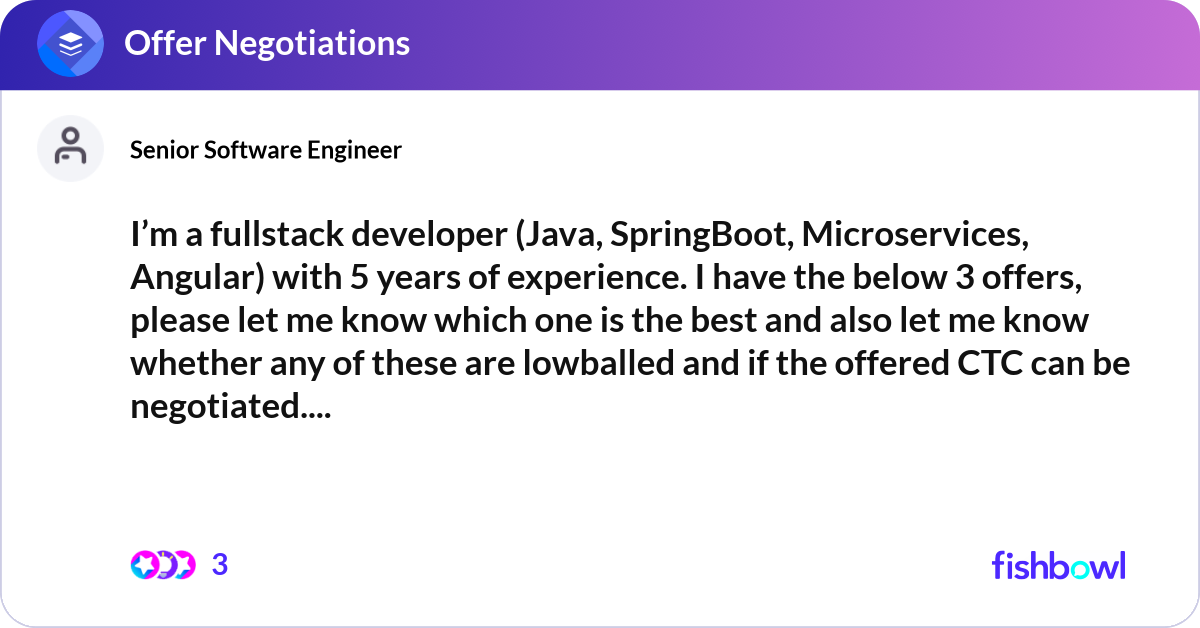 I’m a fullstack developer (Java, SpringBoot, Micro... | Fishbowl