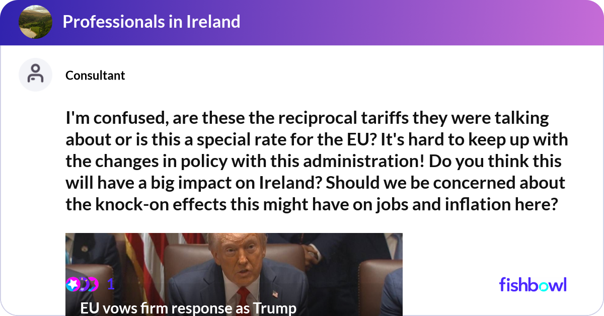 I'm confused, are these the reciprocal tariffs the... | Fishbowl