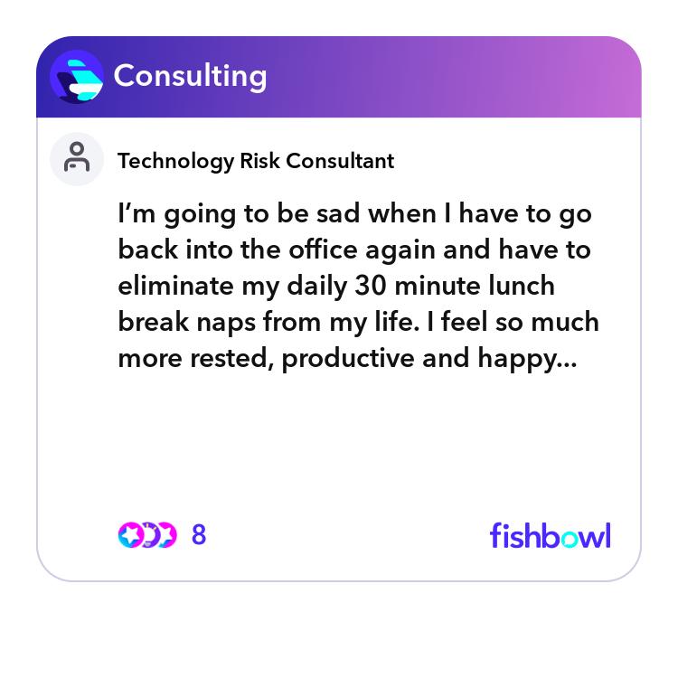 I’m going to be sad when I have to go back into th... | Fishbowl