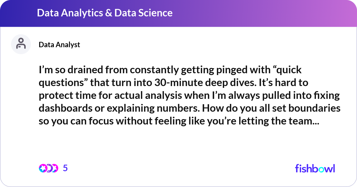 I’m so drained from constantly getting pinged with... | Fishbowl
