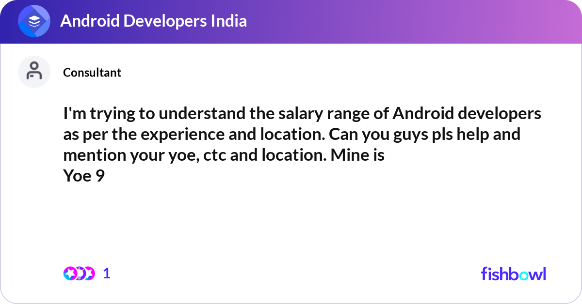 I'm trying to understand the salary range of Andro... | Fishbowl