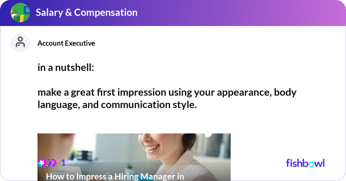 in a nutshell: make a great first impression usin... | Fishbowl