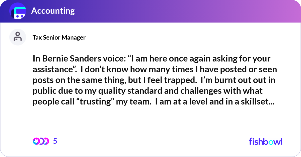 In Bernie Sanders voice: “I am here once again ask... | Fishbowl