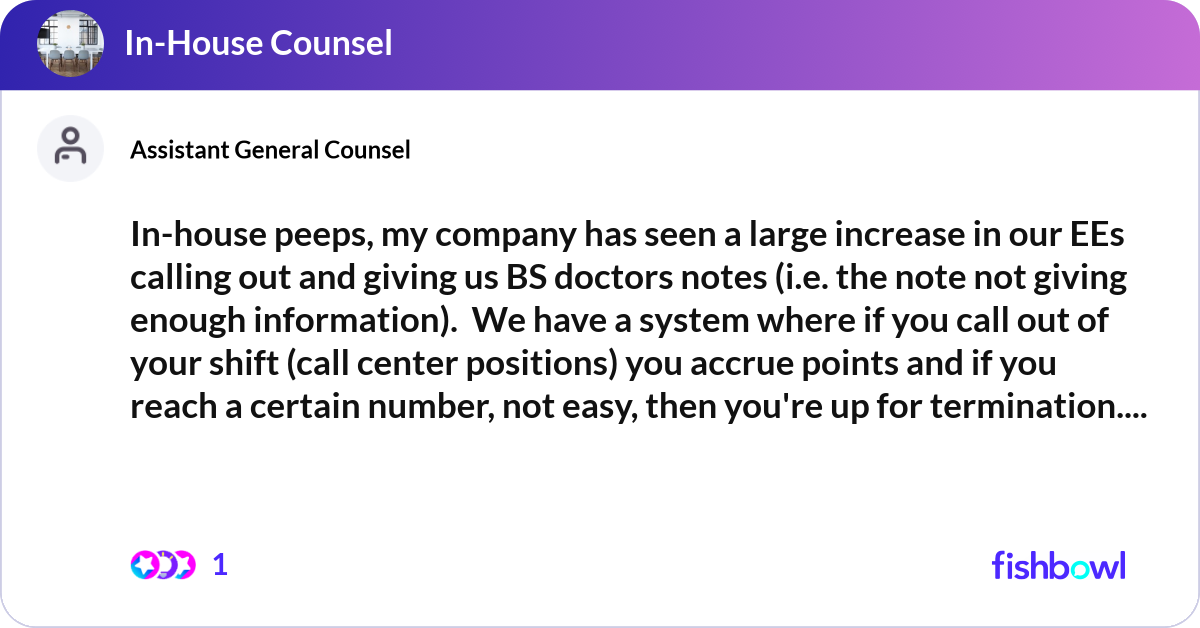 In-house peeps, my company has seen a large increa... | Fishbowl