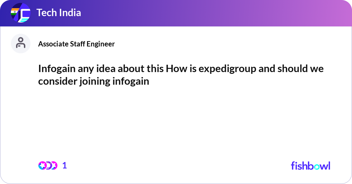 Infogain any idea about this How is expedigroup an... | Fishbowl