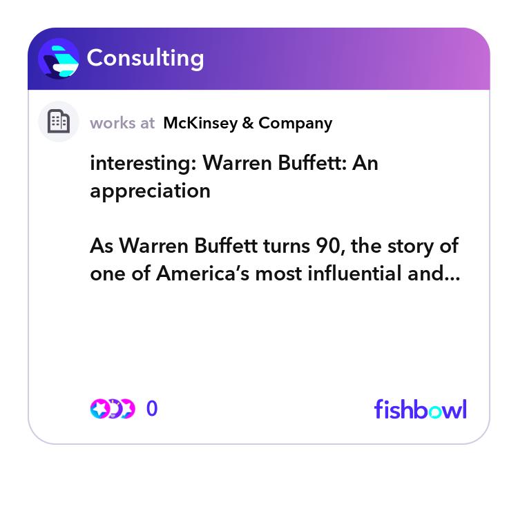 interesting: Warren Buffett: An appreciation As W... | Fishbowl