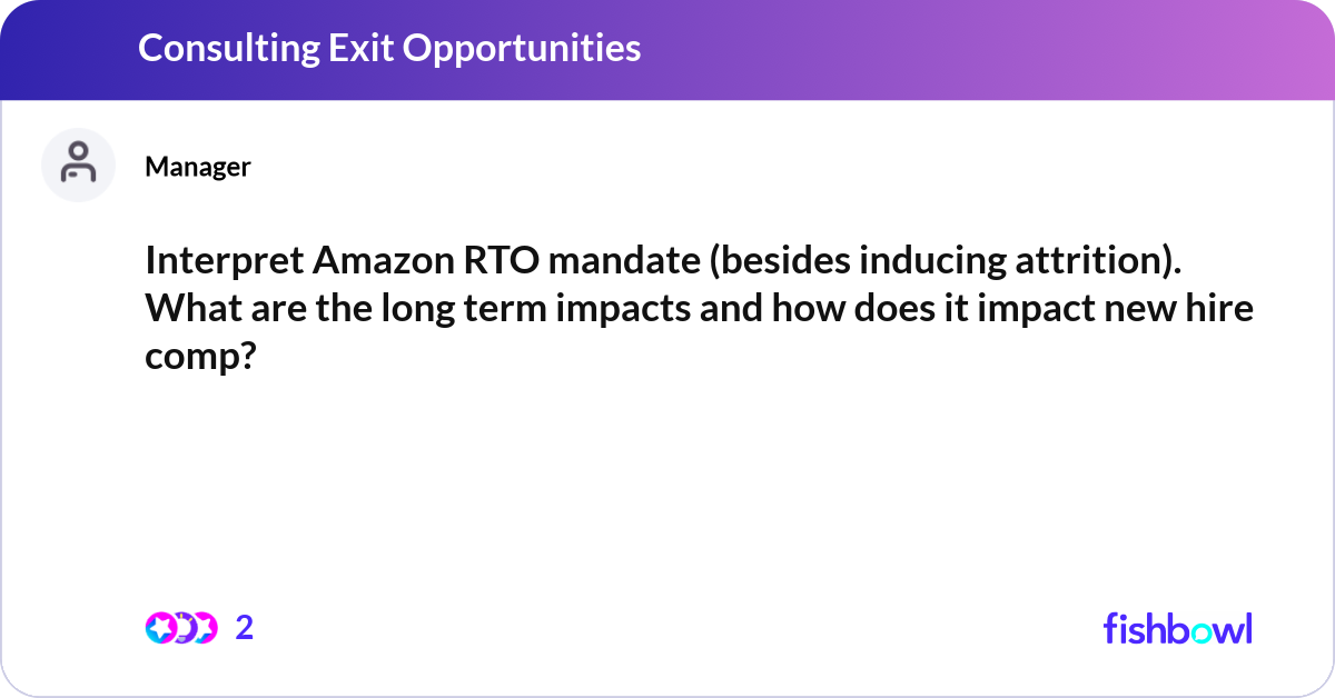 Interpret Amazon RTO mandate (besides inducing att... | Fishbowl