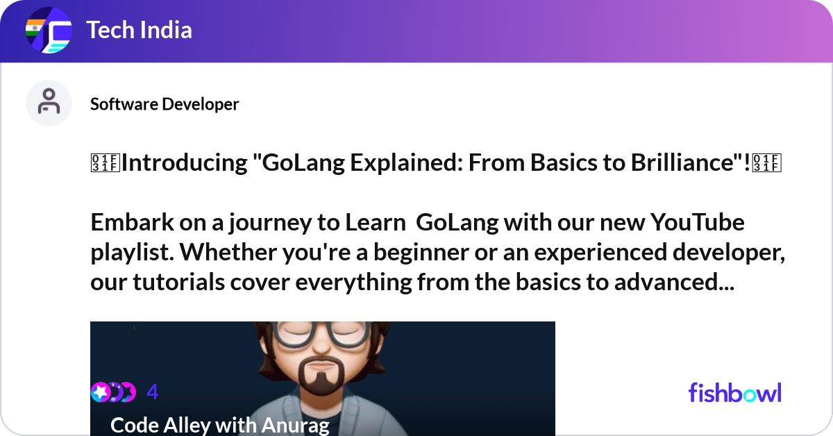 🌟Introducing "GoLang Explained: From Basics to Br... | Fishbowl