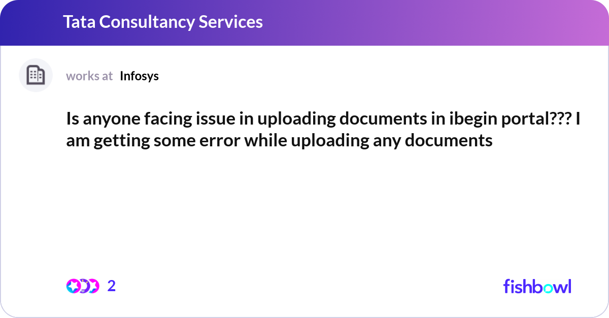 Is anyone facing issue in uploading documents in i... | Fishbowl