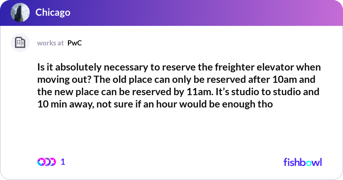Is it absolutely necessary to reserve the freighte... | Fishbowl