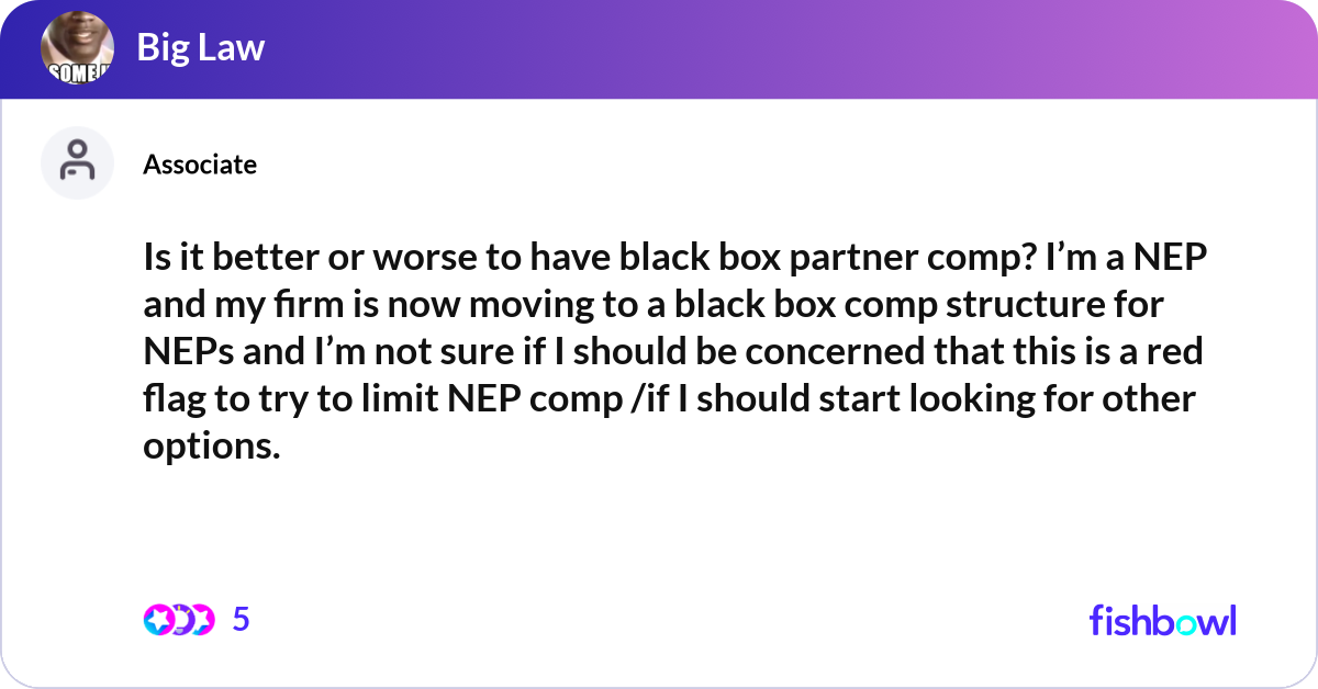 Is it better or worse to have black box partner co... | Fishbowl