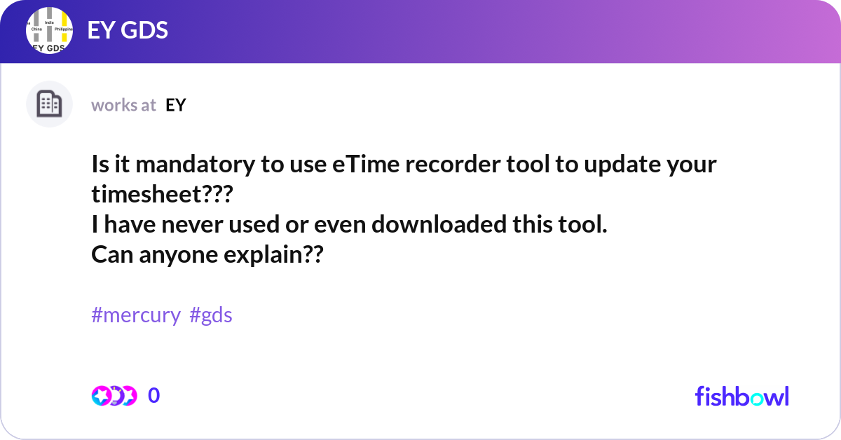 Is it mandatory to use eTime recorder tool to upda... | Fishbowl