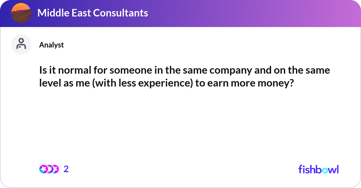Is it normal for someone in the same company and o... | Fishbowl