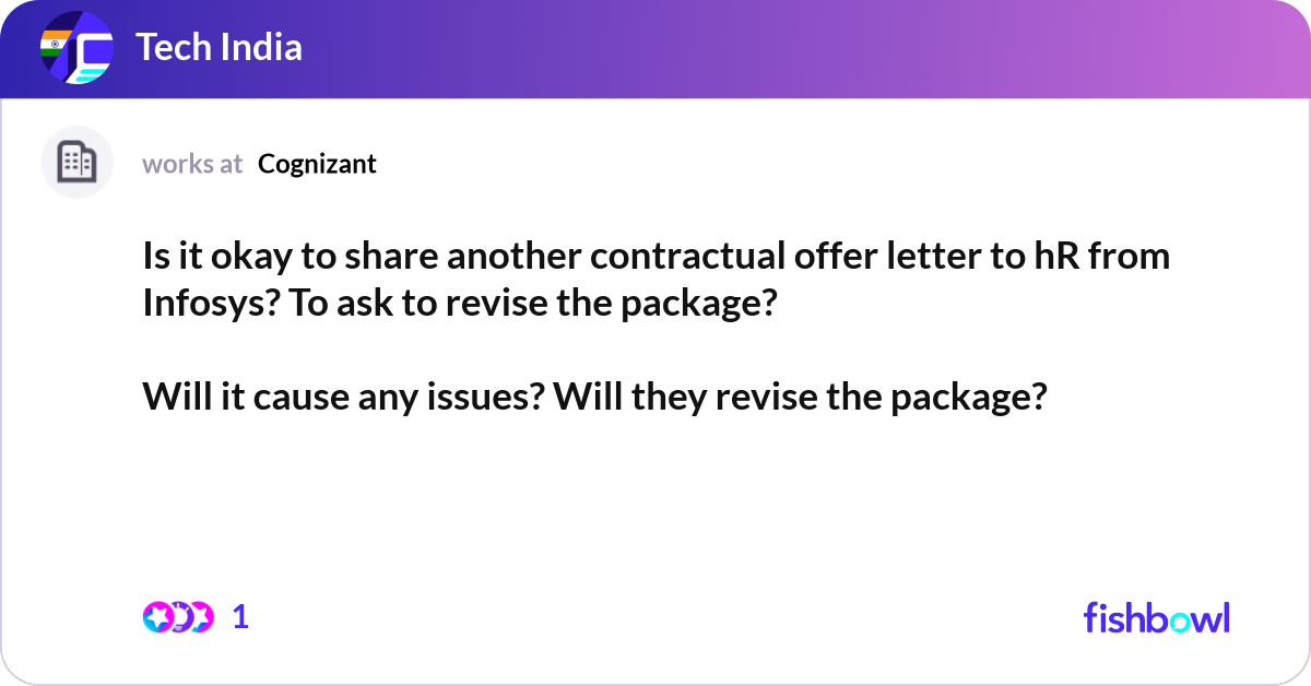Is it okay to share another contractual offer lett... | Fishbowl