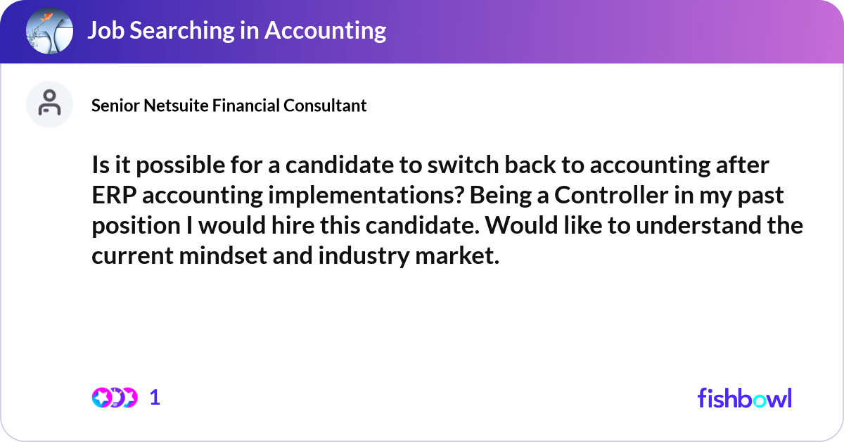 Is it possible for a candidate to switch back to a... | Fishbowl