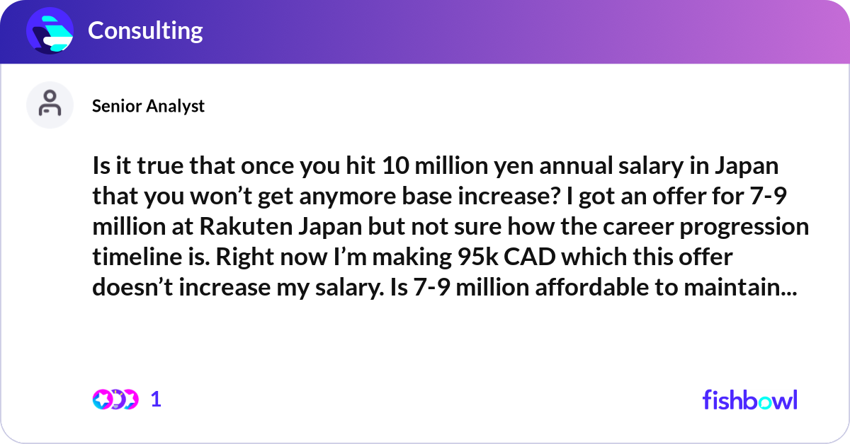 Is it true that once you hit 10 million yen annual... | Fishbowl