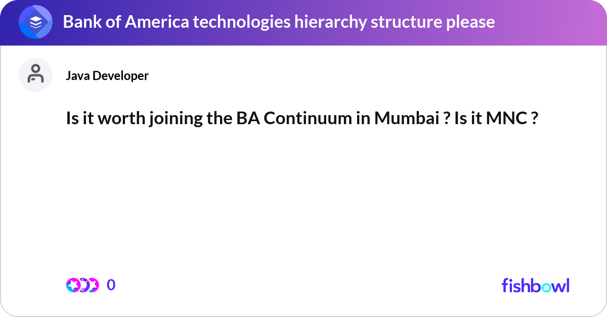 Is it worth joining the BA Continuum in Mumbai ? I... | Fishbowl