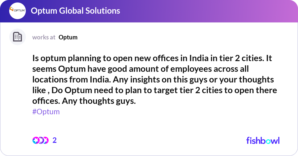 Is optum planning to open new offices in India in ... | Fishbowl