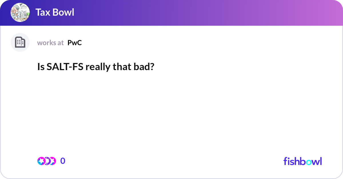 Is SALT-FS really that bad? | Fishbowl