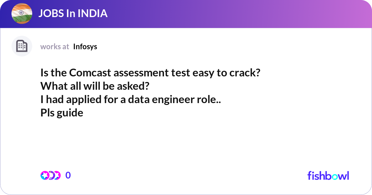 Is the Comcast assessment test easy to crack? What... | Fishbowl