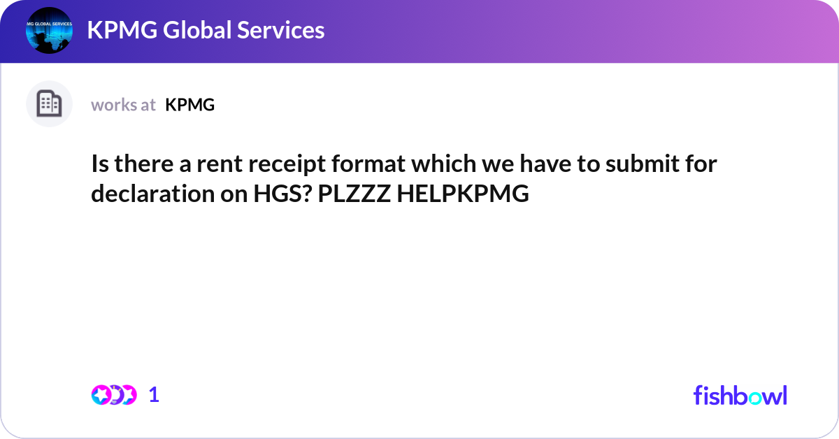 Is there a rent receipt format which we have to su... | Fishbowl