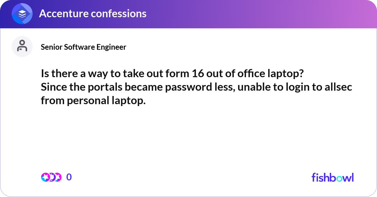 Is there a way to take out form 16 out of office l... | Fishbowl