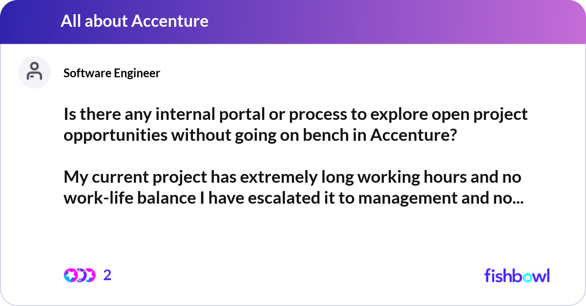 Is there any internal portal or process to explore... | Fishbowl