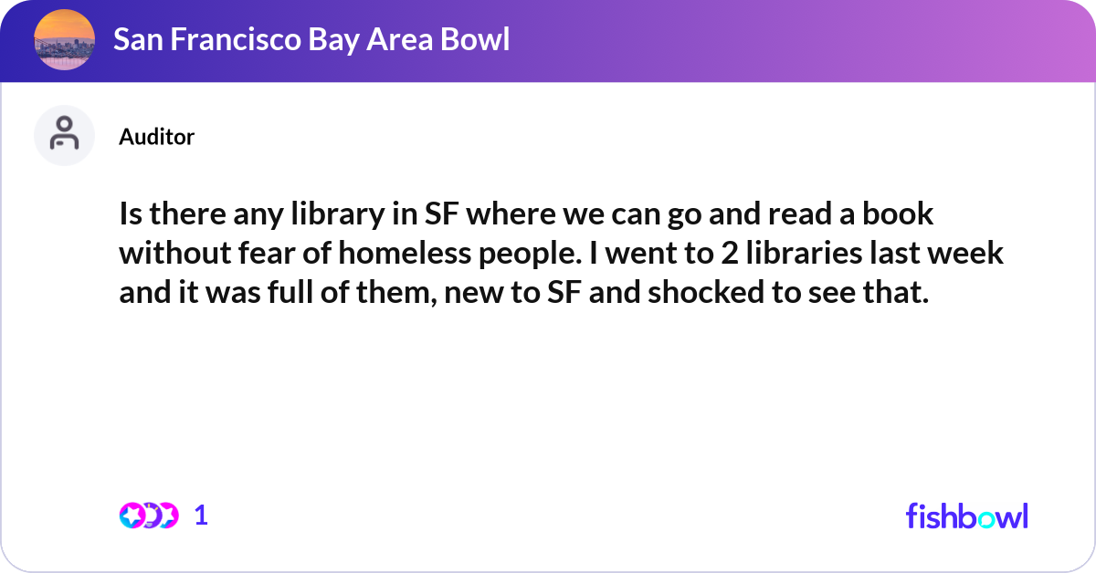 Is there any library in SF where we can go and rea... | Fishbowl