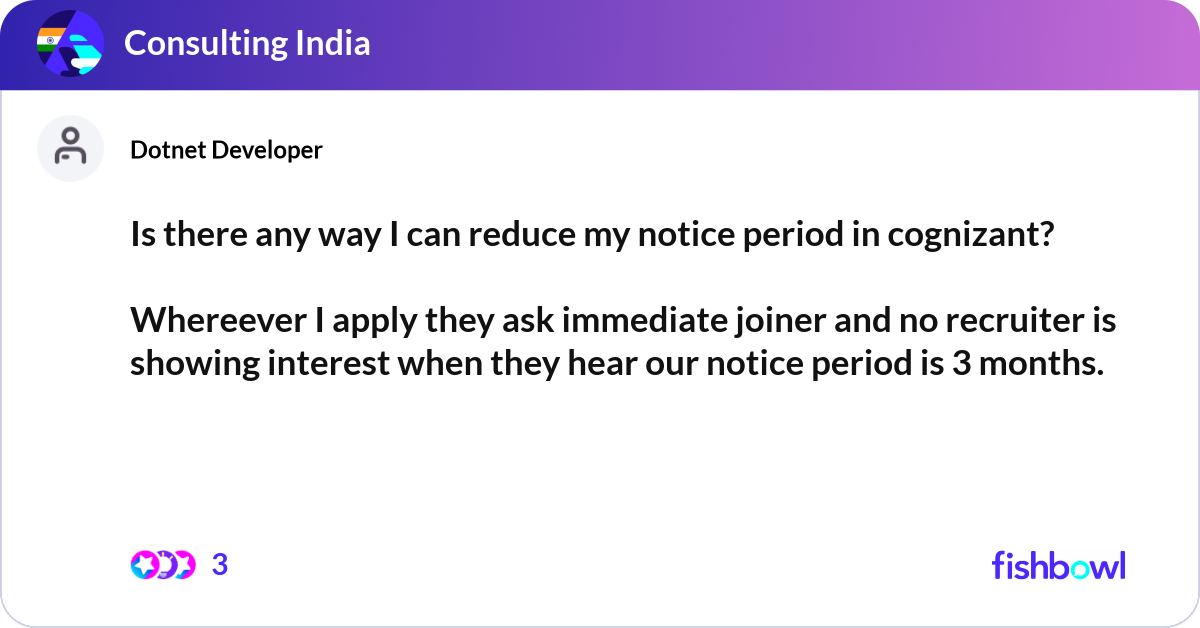 Is there any way I can reduce my notice period in ... | Fishbowl