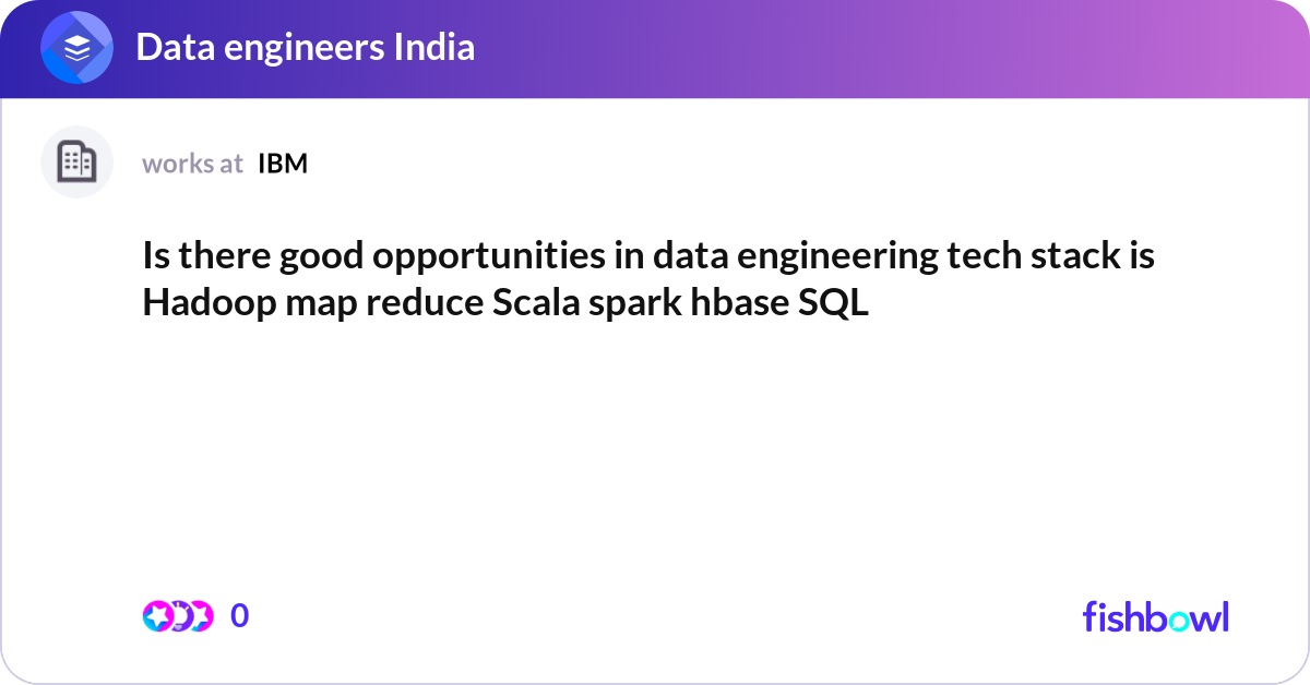 Is there good opportunities in data engineering te... | Fishbowl