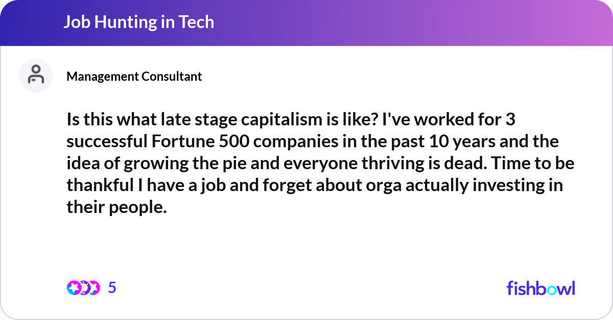 Is this what late stage capitalism is like? I've w... | Fishbowl