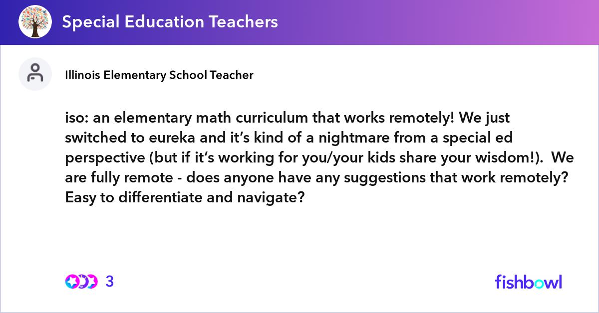 iso: an elementary math curriculum that works remo... | Fishbowl