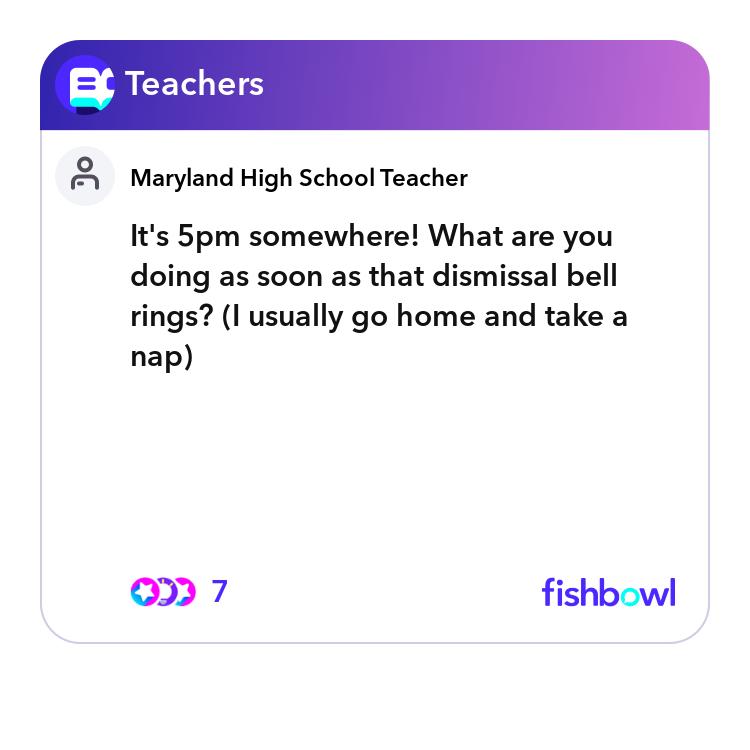 It's 5pm somewhere! What are you doing as soon as ... | Fishbowl