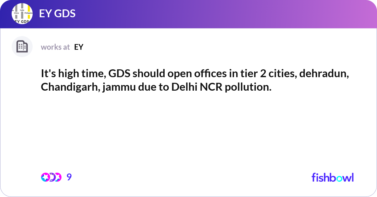 It's high time, GDS should open offices in tier 2 ... | Fishbowl